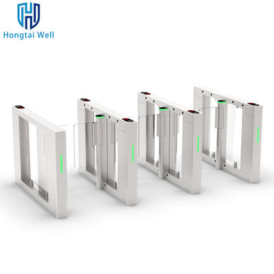 SUS304 Automatic High Speed Glass Turnstile Doors Pedestrian Access ...